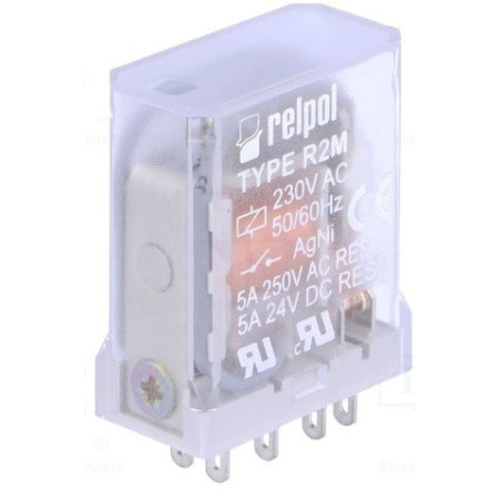 Przekaźnik przemysłowy 2 styki 5A 230V AC R2M-2012-23-5230 802541
